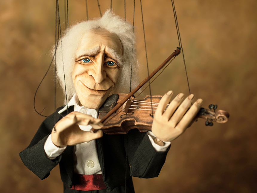 Buy Violinist Wooden Marionette | MN012 | Gallery Czech Puppets ...